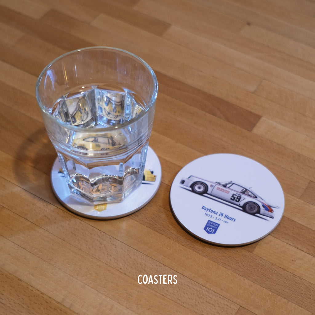 1973 Classic RS, RSR Illustration Fridge Magnet / Coaster - Set of 4 ...