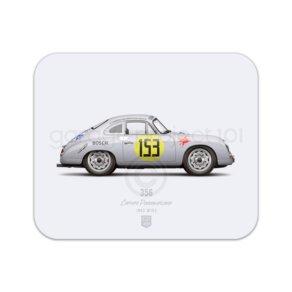 1953 356 Panamericana #153 illustration Mouse Pad – GarageProject101