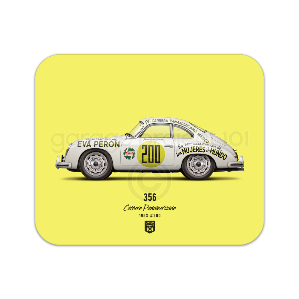 1953 356 Panamericana #200 illustration Mouse Pad – GarageProject101