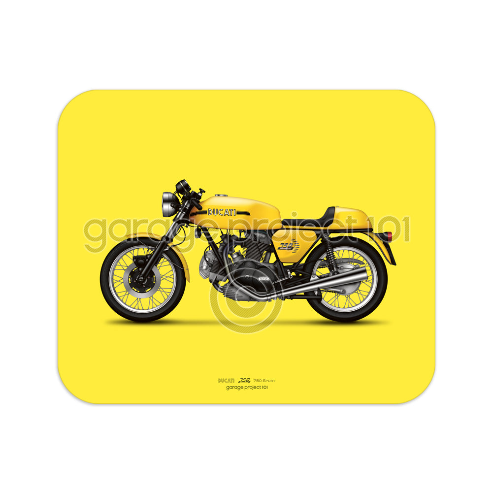 Ducati 750 Sport Motorcycle illustration Mouse Pad – GarageProject101