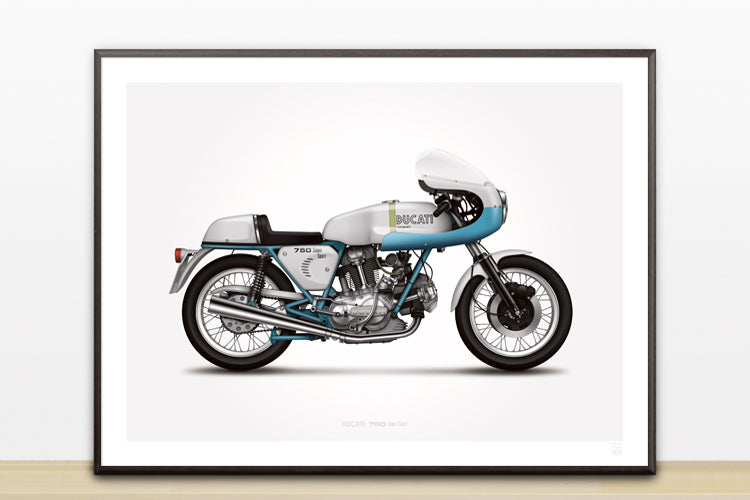 Ducati 750ss (supersport) Motorcycle Illustration Poster Print ...