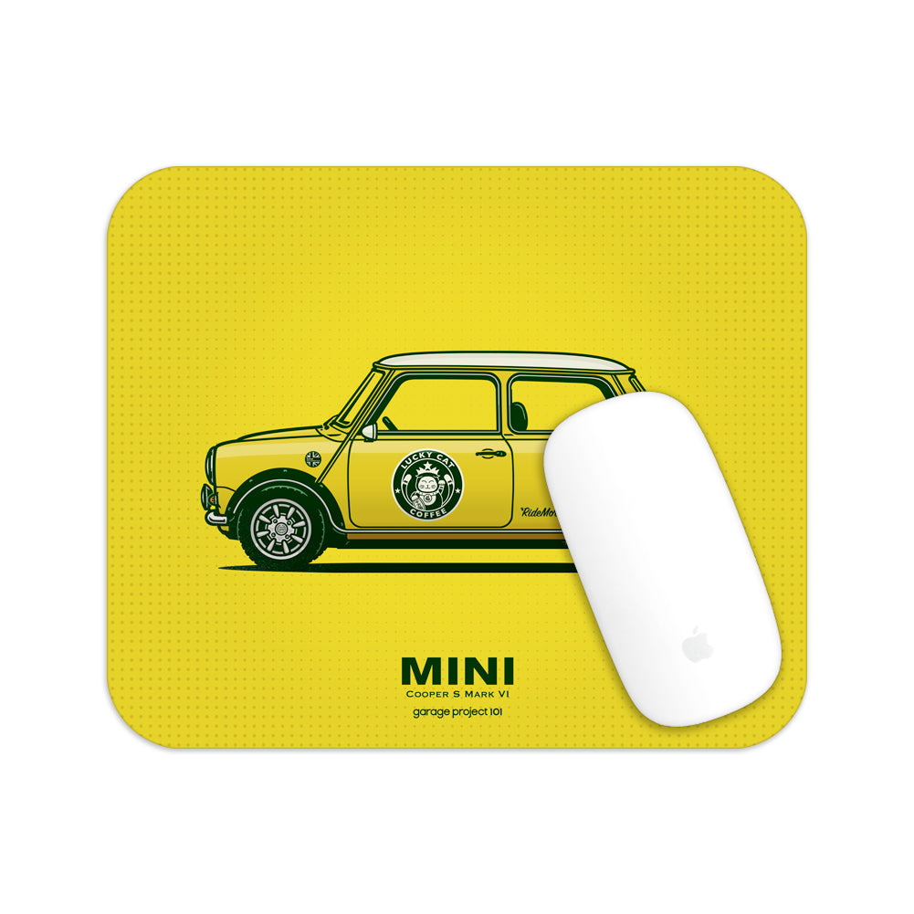 Classic Mini Cooper S Mk VI illustration Mouse Pad – GarageProject101